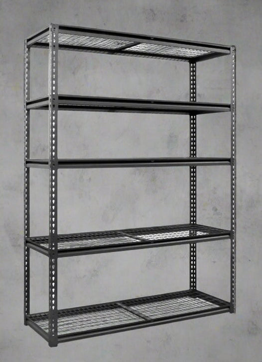 5-Tier Adjustable Steel Wire Shelf – Heavy-Duty Garage Storage Rack ...